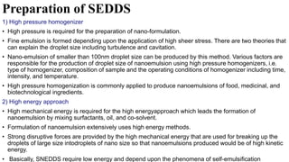 SELF-EMULSIFYING DRUG DELIVERY SYSTEM (SEDDS).pptx | Chemistry | Science