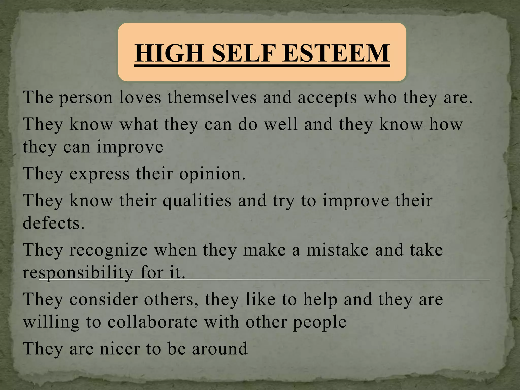 Self esteem | PPTX