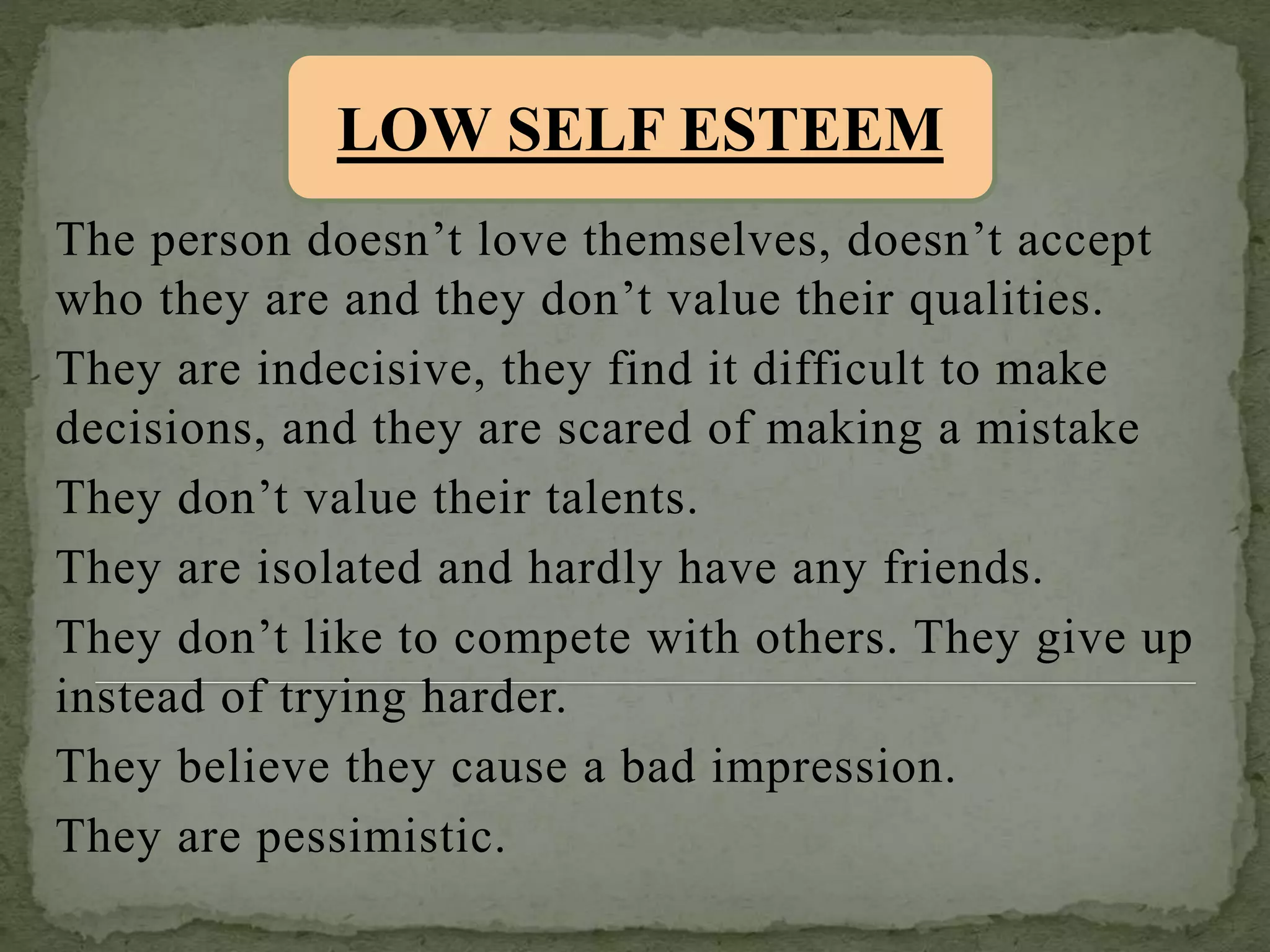 Self esteem | PPTX