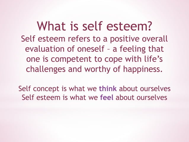 Self esteem | PPTX | Career Advice | Careers