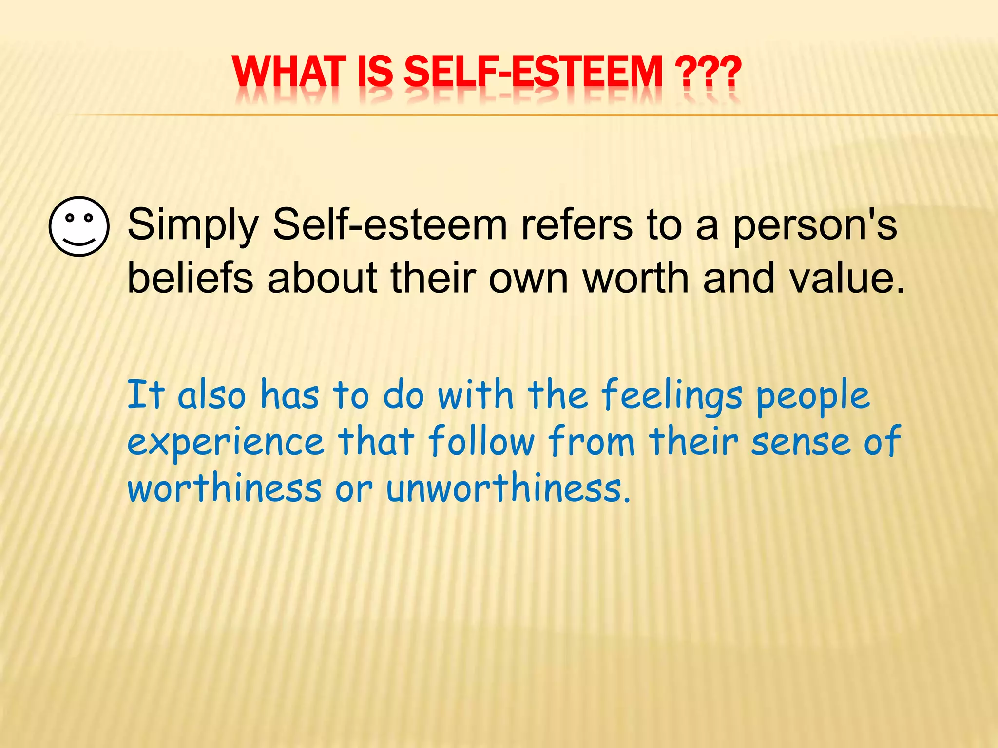 Self esteem | PPT