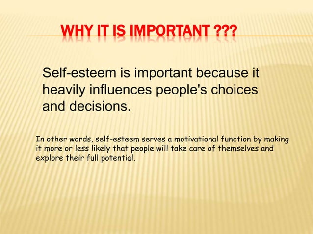 Self esteem | PPT