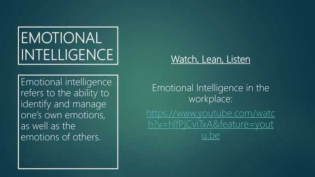 Self Esteem, Attitude, and Emotional Intelligence | PPTX | Career ...