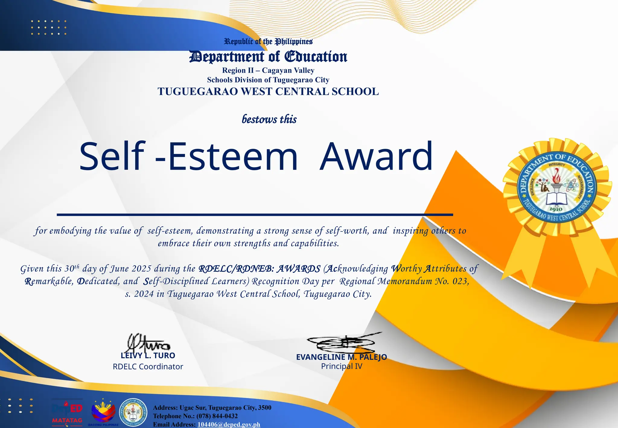 SELF-ESTEEM CERTIFICATE OF RECO.jpg.pptx