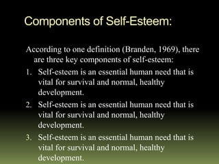 Self esteem(in i&o psychology) | PPT