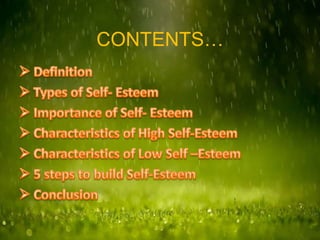 Self esteem presentation | PPTX