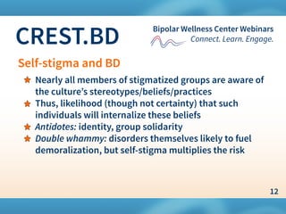 CREST.BD Self-Esteem & Bipolar Disorder Slides | PDF
