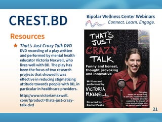 CREST.BD Self-Esteem & Bipolar Disorder Slides | PDF