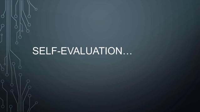 Self-evaluation | PPT