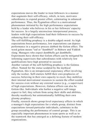 Self-Fulfilling Prophecy Pygmalion EffectThe Pygmalion effectis.docx