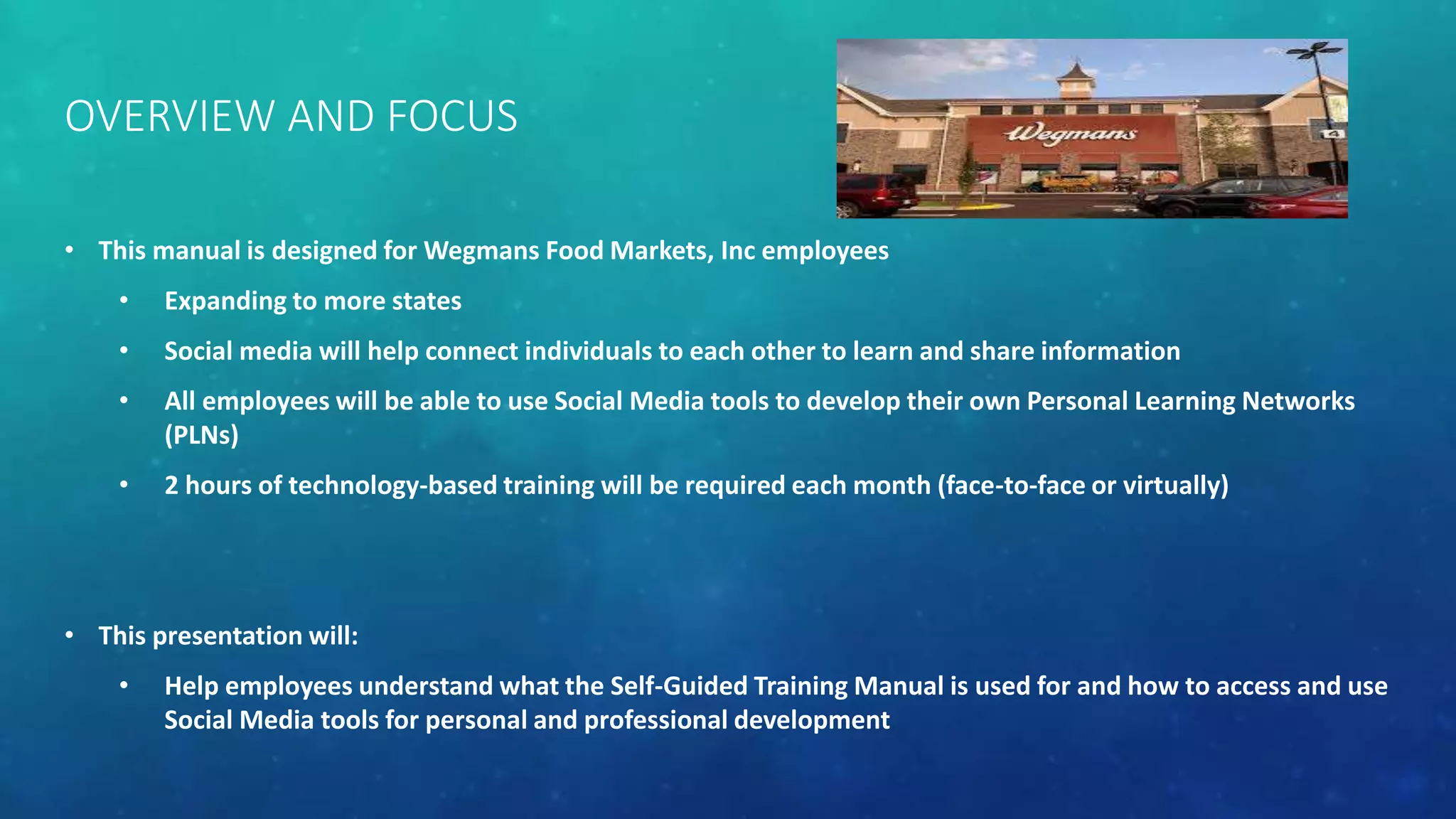 AET/562 Team D: Self guided social media training manual | PPTX | Social Networking | Internet