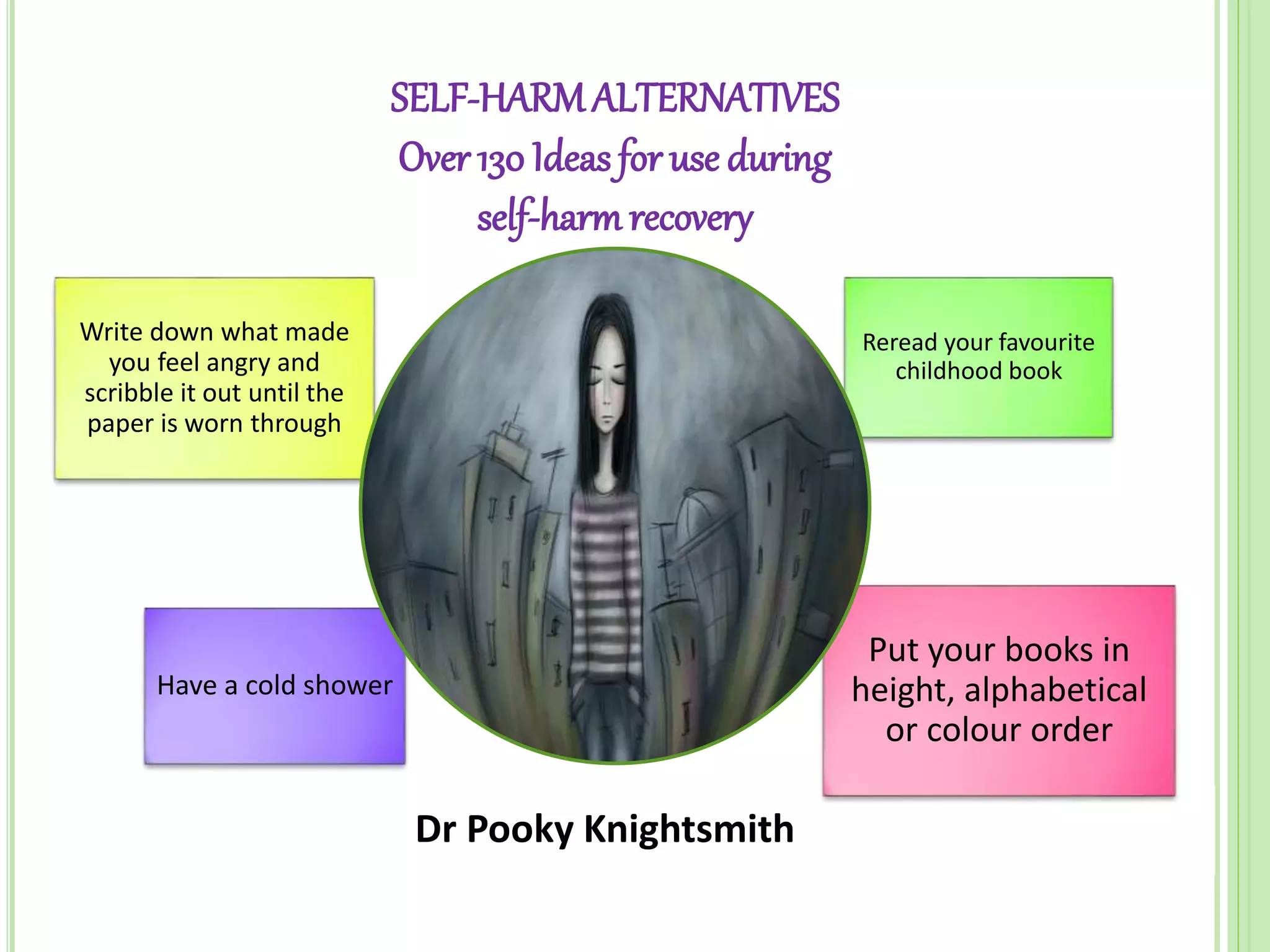 Self-Harm Alternatives – Over 130 Ideas for Use in Recovery | PPTX