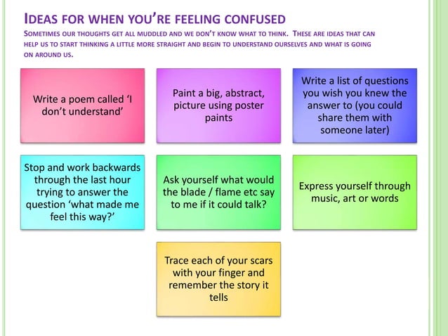 Self-Harm Alternatives – Over 130 Ideas for Use in Recovery | PPTX