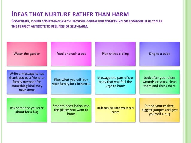 Self-Harm Alternatives – Over 130 Ideas for Use in Recovery | PPTX