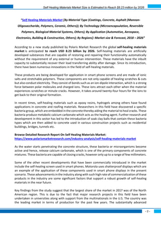 Self healing materials market | PDF
