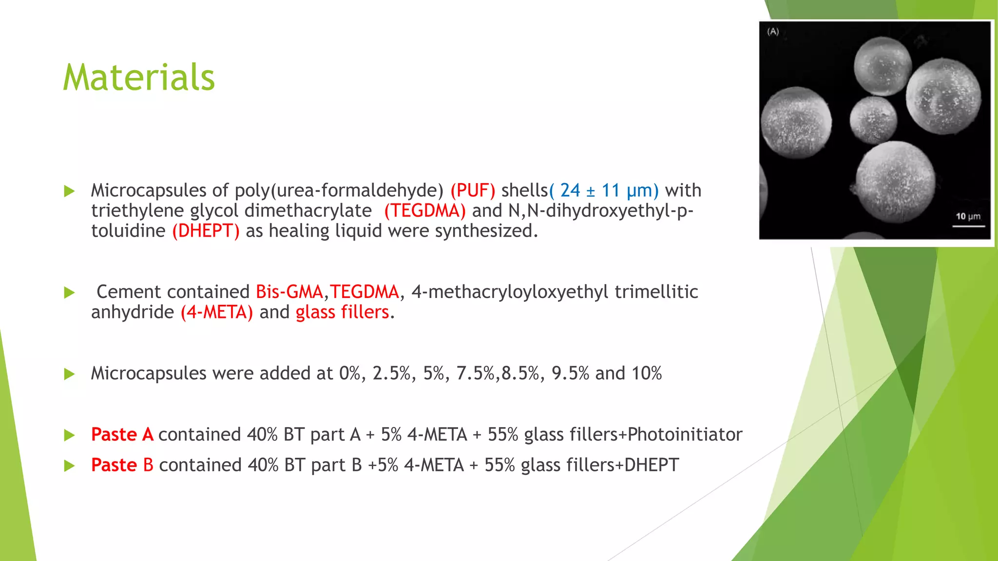 Self healing dental polymers | PPTX