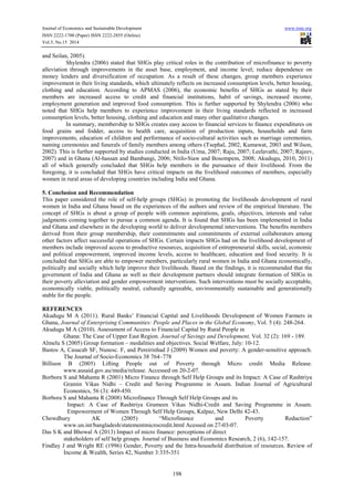 Self help groups as a ‘livelihood development’ for rural women-experiences from india and ghana ...