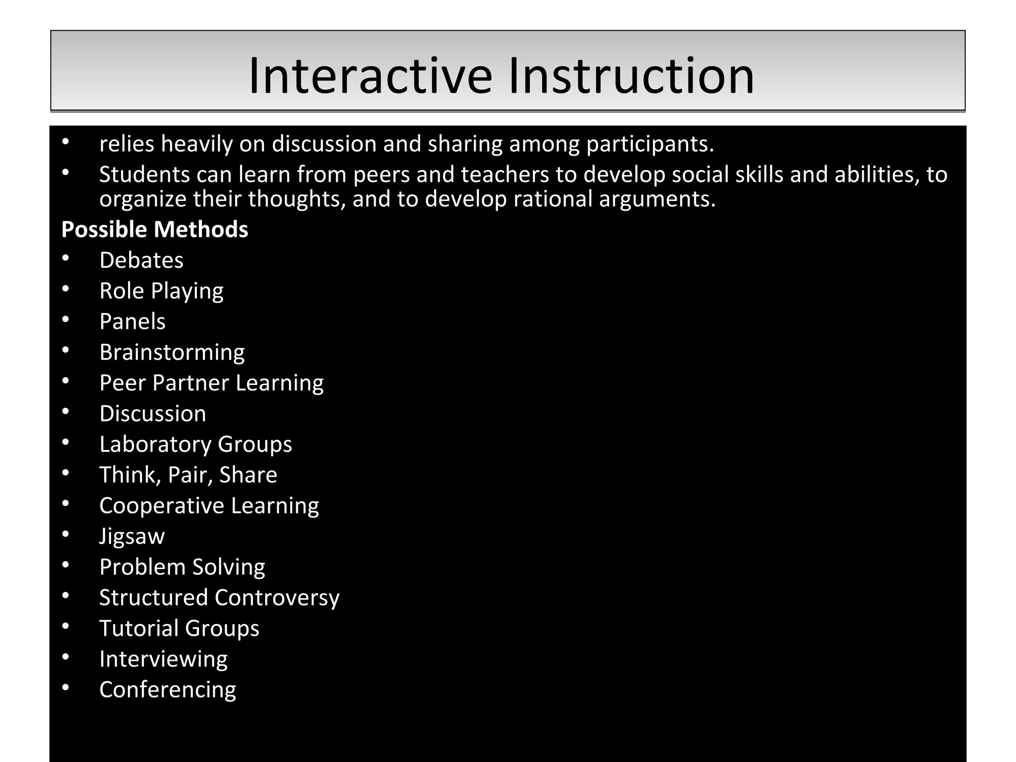 Instructional Strategies | PPT
