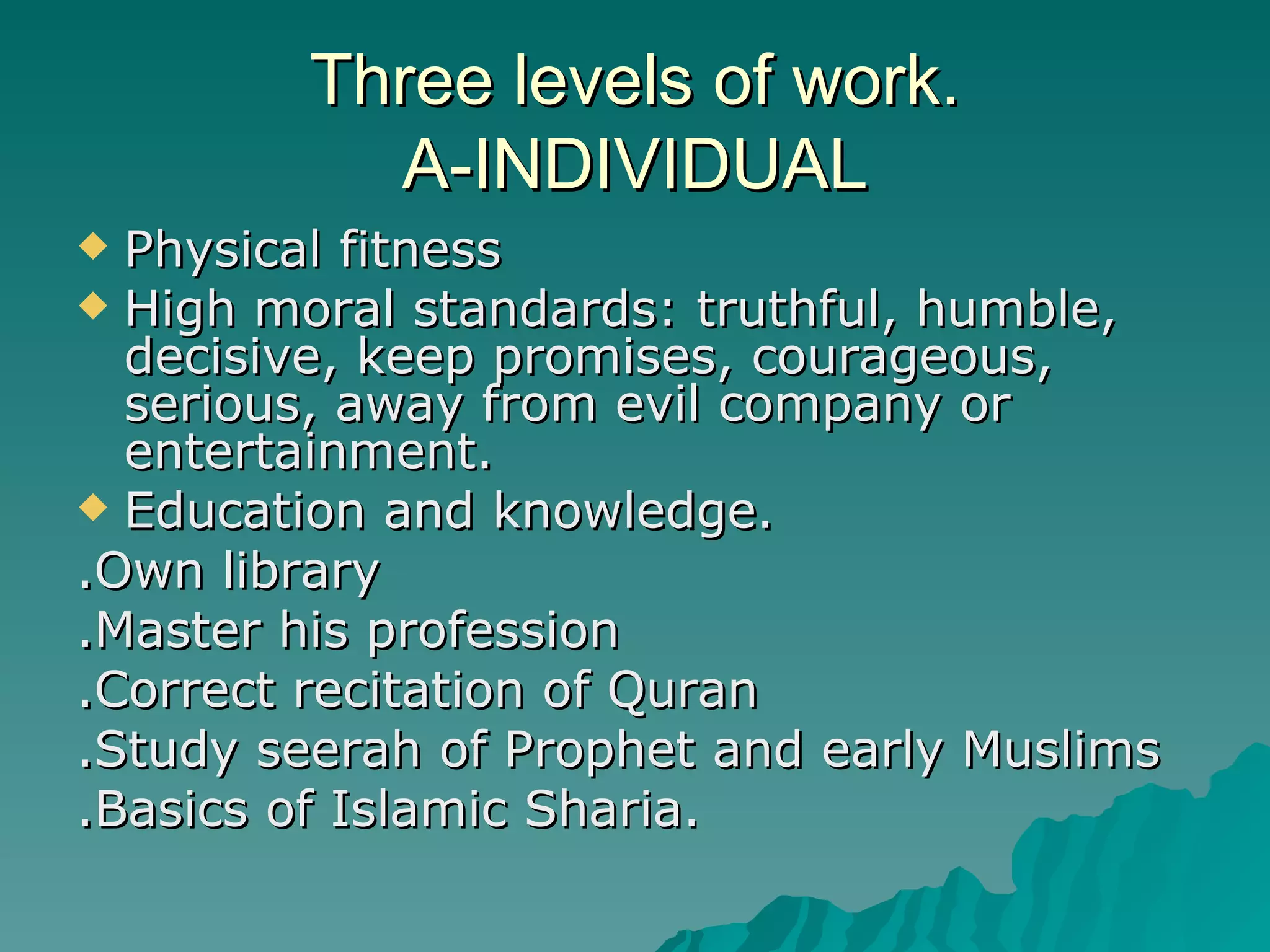 Self Improvement for Muslims. Why and how? | PPT