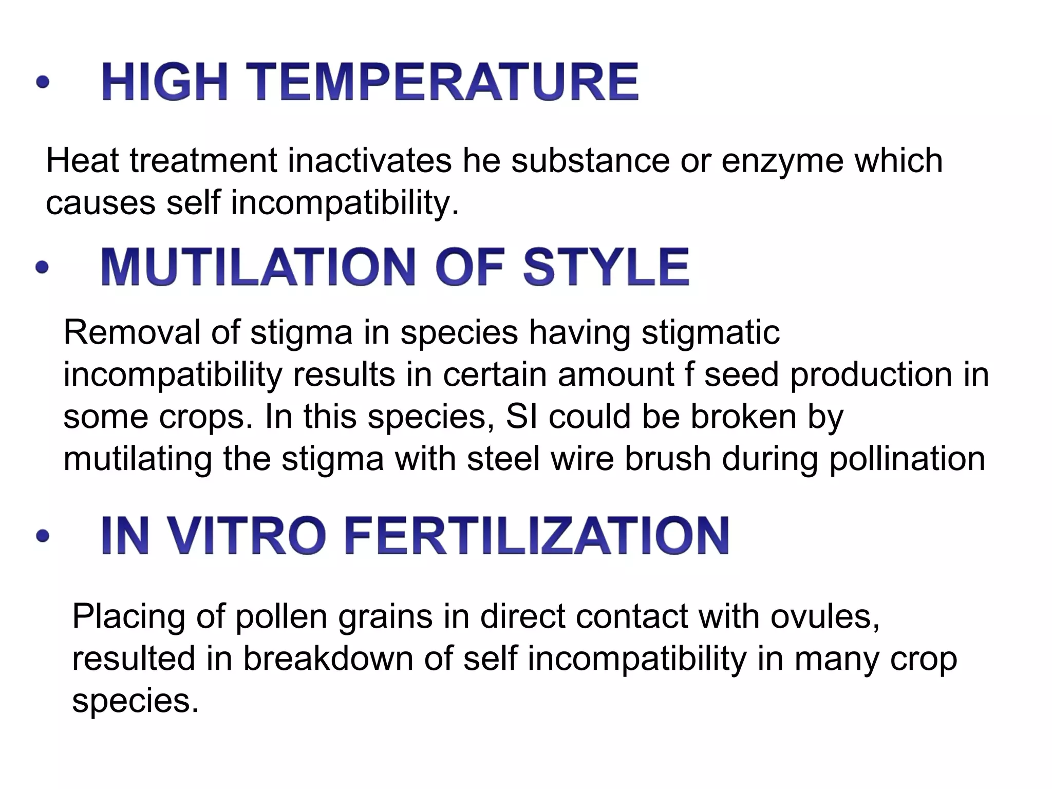 Self incompatibility in plants | PPT