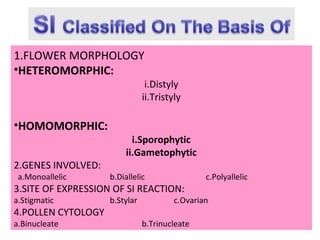 Self incompatibility in plants | PPT