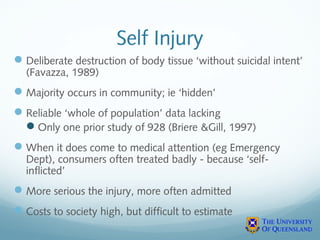 ''Self injury (amta2012) Could Expressive Therapies help? | PPT