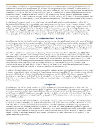 Self-Insured Retentions Part 2: An Examination of the Uses and Problems ...