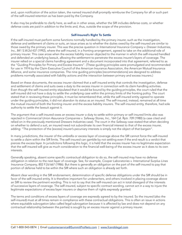 Self-Insured Retentions Part 2: An Examination of the Uses and Problems ...