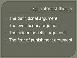 Self interest theory | PPTX