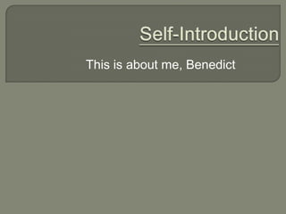Self introduction | PPTX