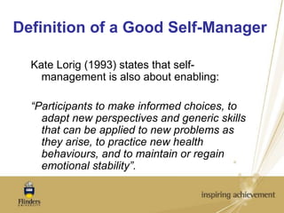 Self management | PPT