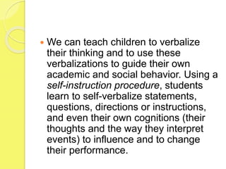 Self-Management Training for Children | PPTX