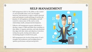 Self-Management and Relationship Management | PPTX
