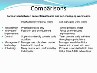 Self Managed Teams Structure