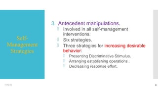 Self managment | PPT