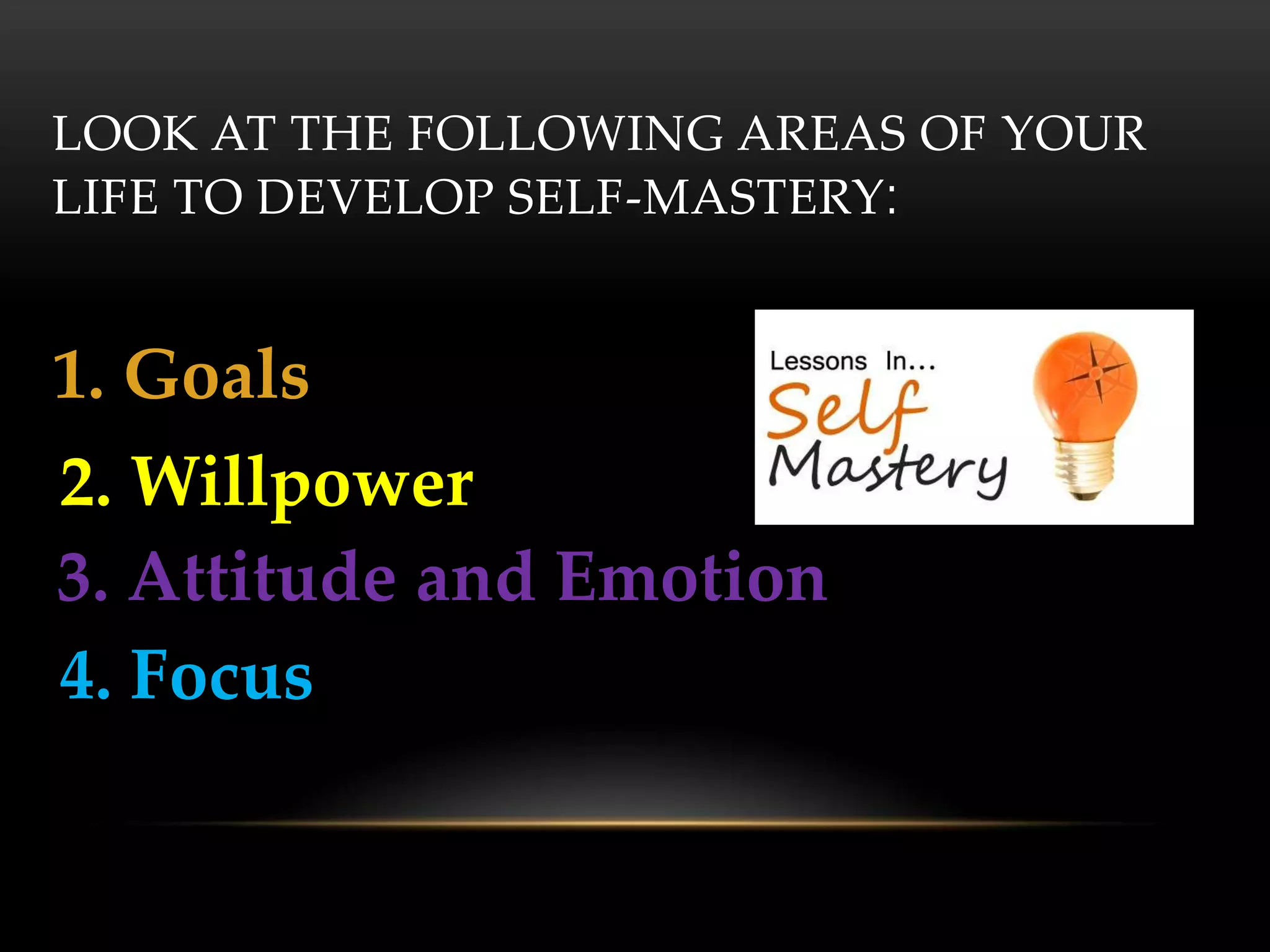 Self mastery | PPTX