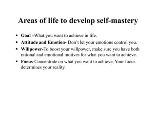 SELF-MASTERY,THE CHALLENGE TO CHANGE YOURSELF. | PDF