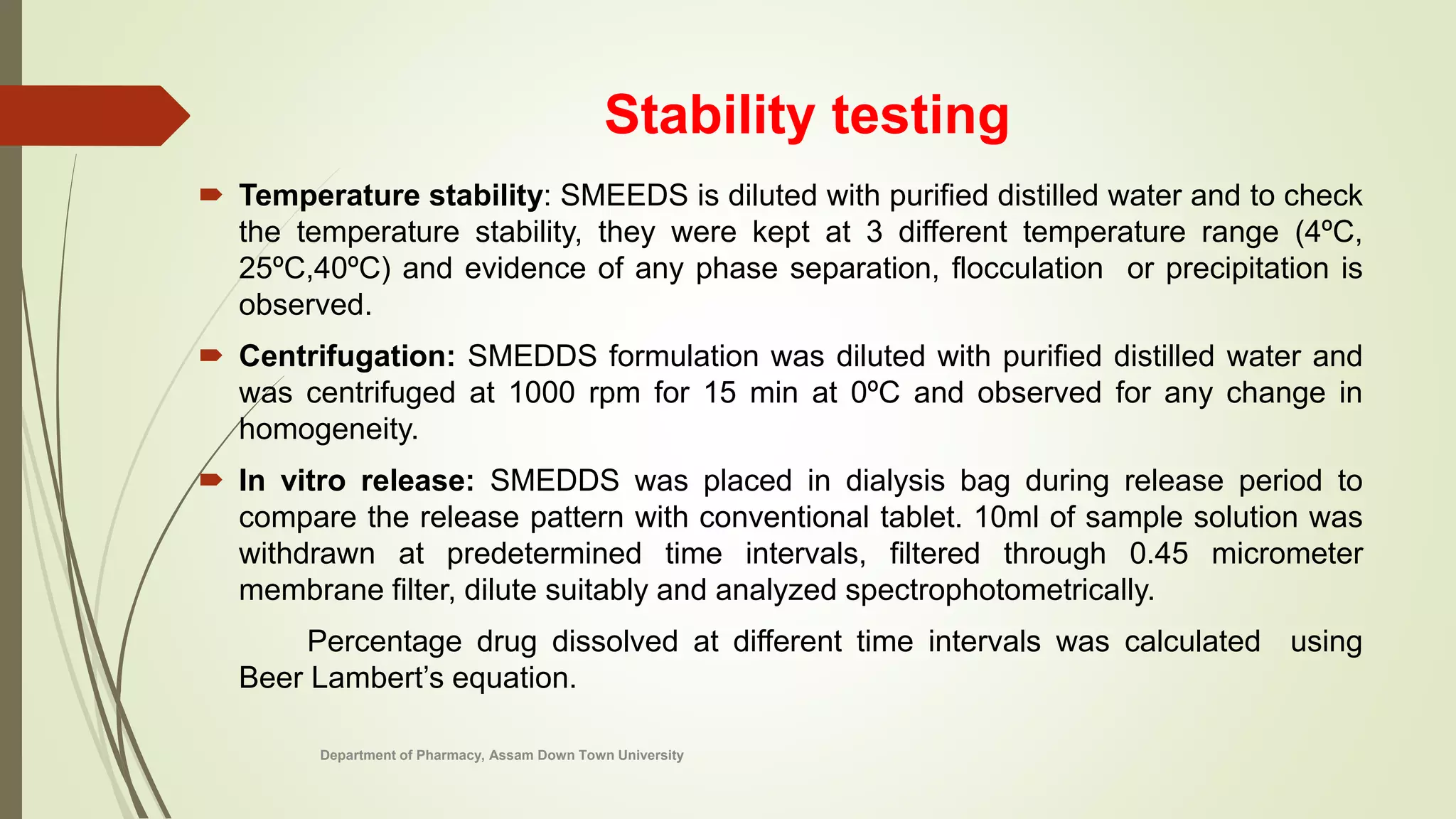 Self micro-emulsifying drug delivery system (SMEDDS) | PPTX