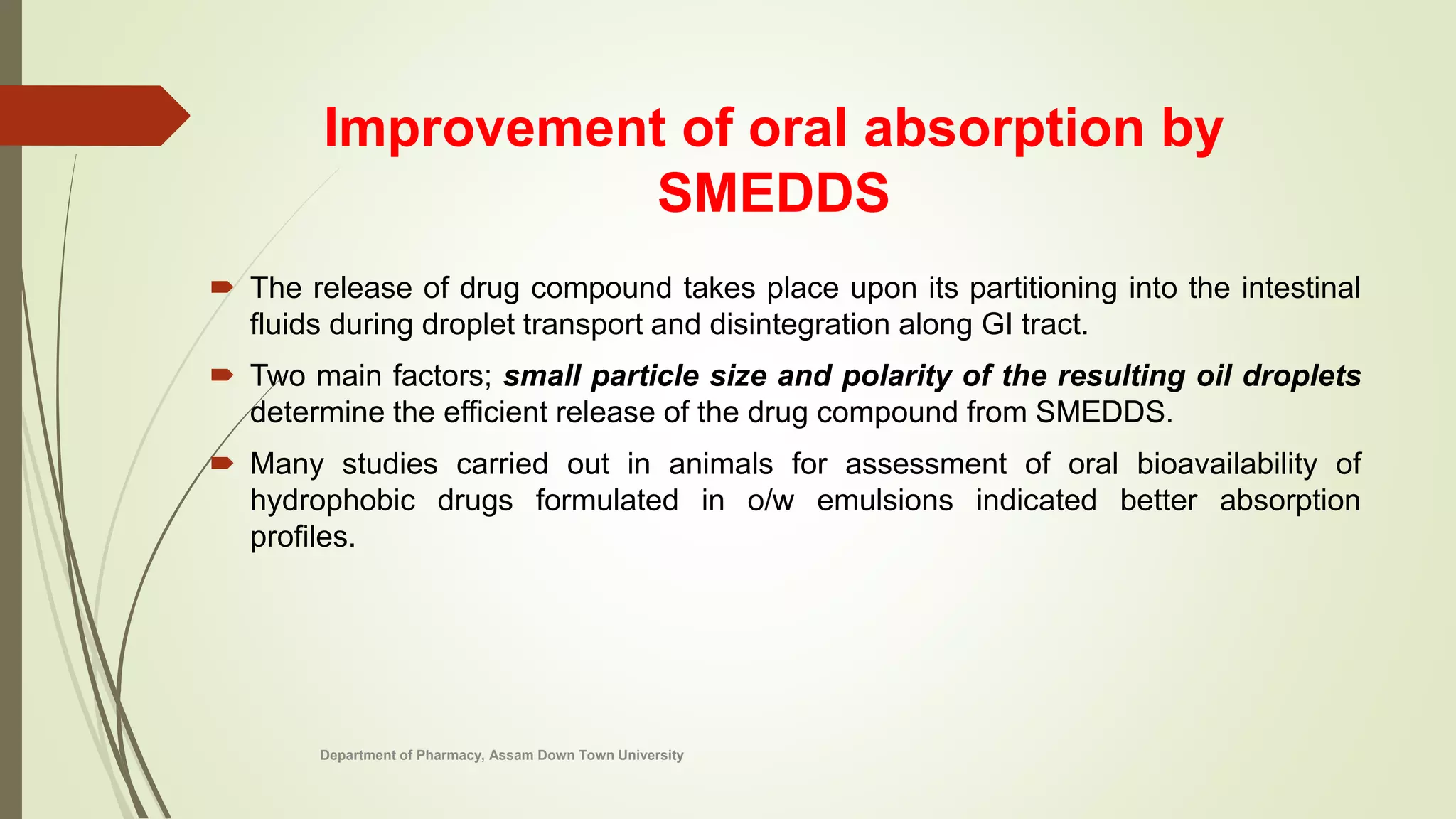 Self micro-emulsifying drug delivery system (SMEDDS) | PPTX