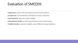 Self- microemulsifying drug delivery systems (SMEDDS).pptx