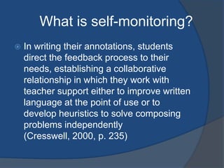 Self-monitoring | PPS