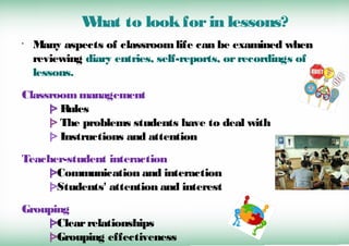 Self-monitoring in Teaching | POT