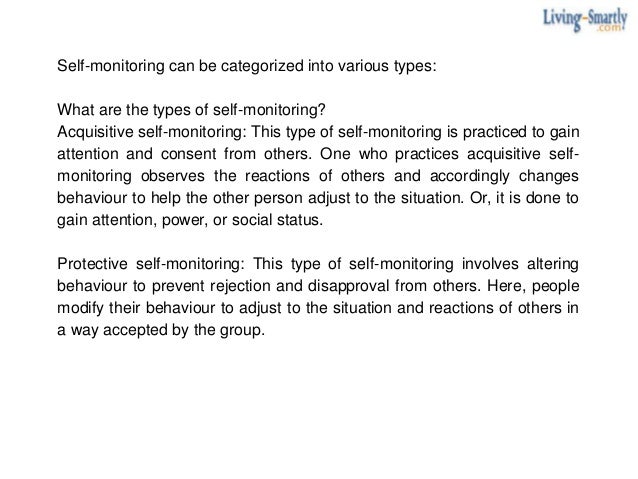 Self-Monitoring Yourself is Essential For Self-Control and Self ...