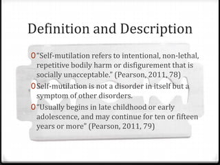 Self mutilation power point | PPTX