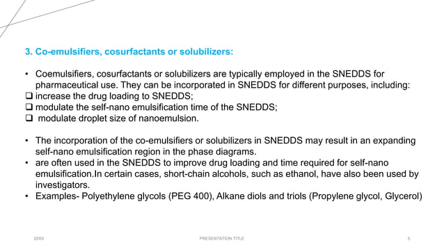 Self-nano emulsifying drug delivery systems.pptx | Chemistry | Science