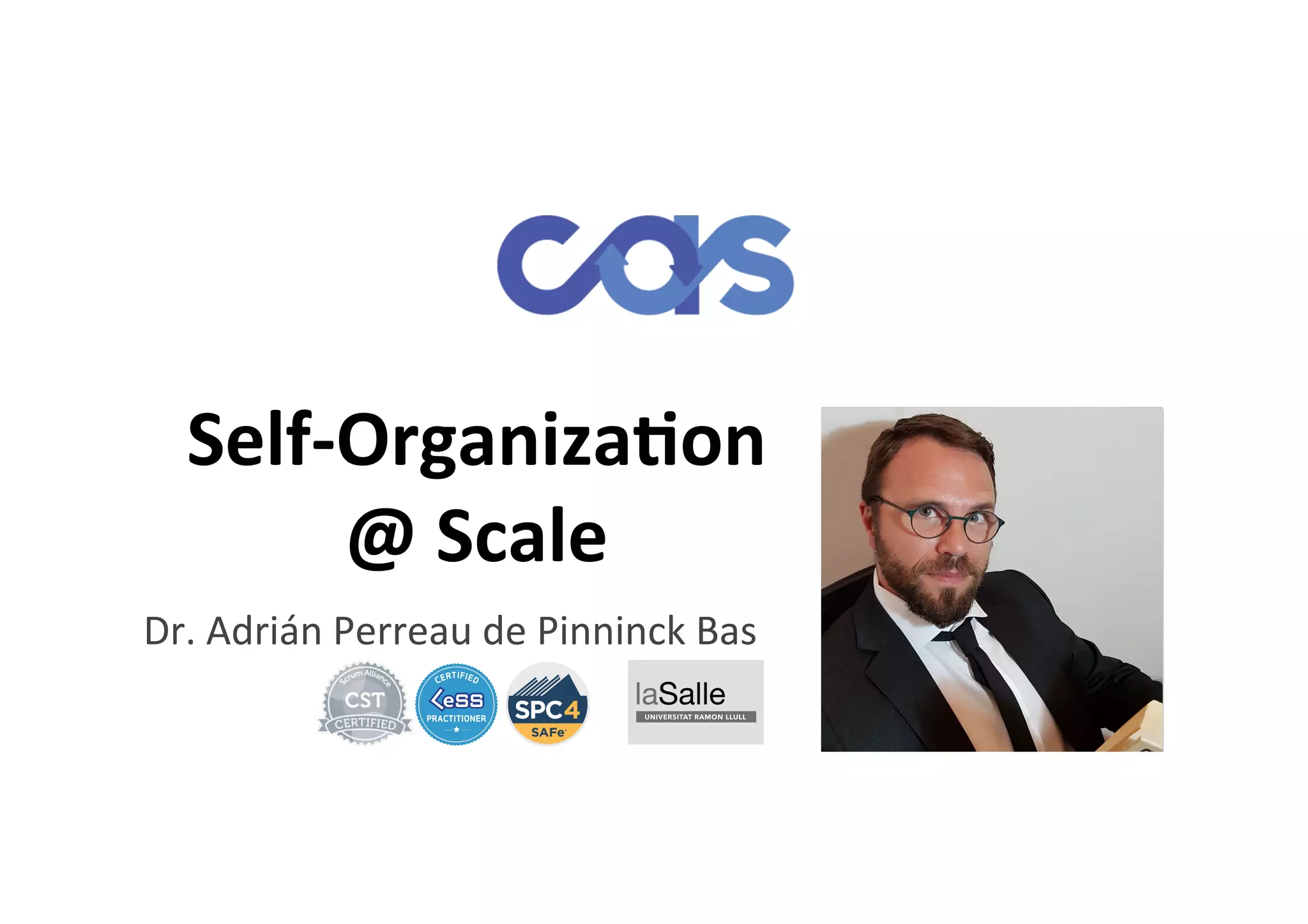 Self organization @ scale | PPT