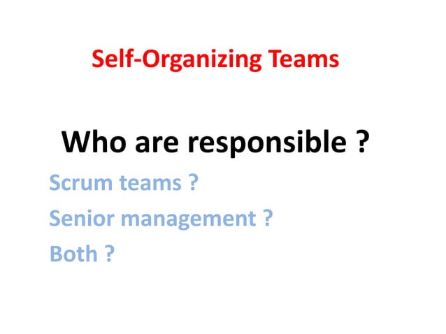 Self organizing teams- | PPTX