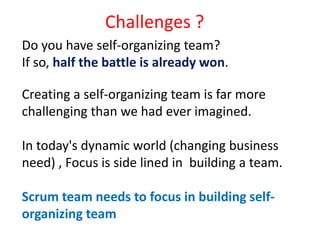 Self organizing teams- | PPTX