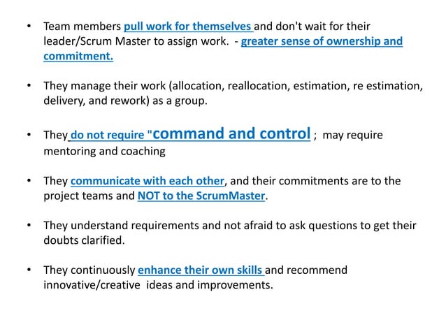 Self organizing teams- | PPTX