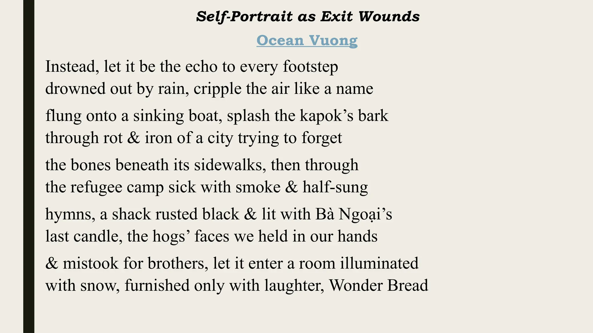 Analysis of Self-Portrait as Exit Wounds.pptx